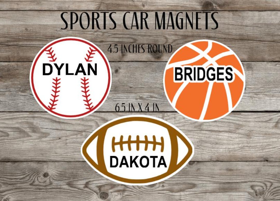 Custom Sports Car Magnets, Sports Team Magnets, Football Name Magnet ...