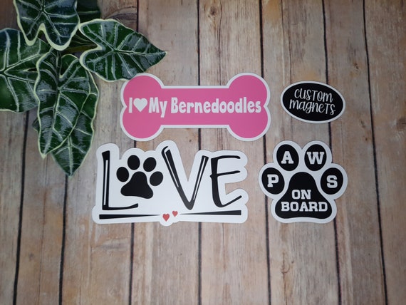 Custom Car Magnet Dog Bone Car Magnet Paws on Board Magnet | Etsy