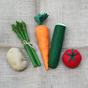 Wool Felt Vegetable Set | Sustainable 100% Wool Felt | Wool Food | Toy ...