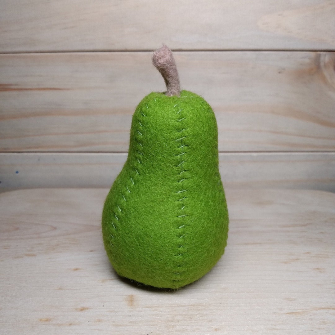 Wool Felt Pear: Sustainable Hand Sewn Felt Food, Imaginative Play, Home ...