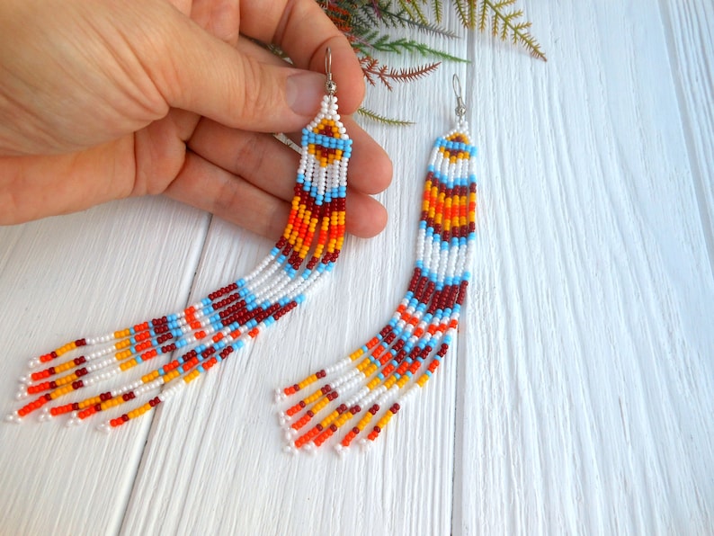 Native beaded jewelry Native american earrings handmade | Etsy