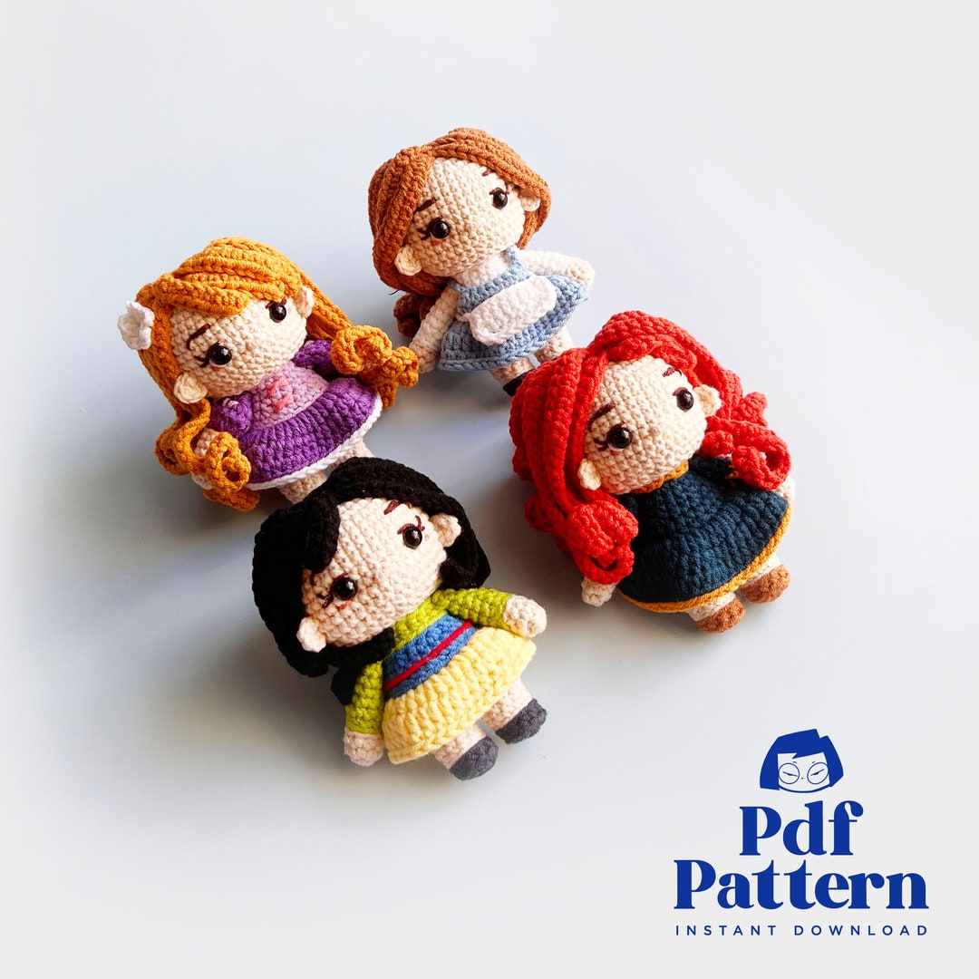 Crochet Doll Amigurumi Pattern Fairytale Princess 2, PDF Pattern ...