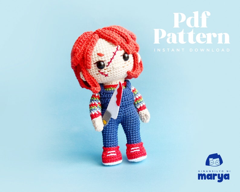 Crochet Doll Amigurumi Pattern Chucky PDF Pattern English - Etsy
