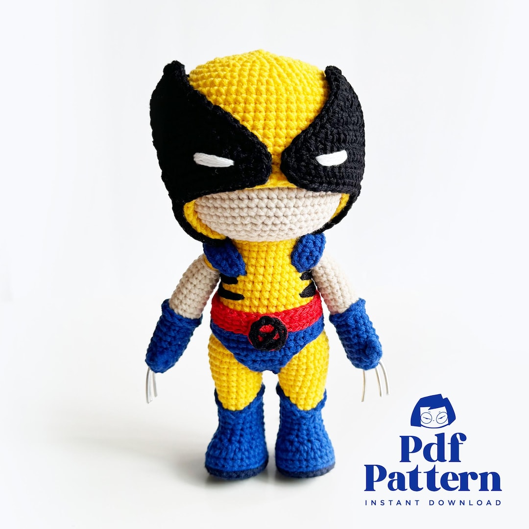 Crochet Doll Amigurumi Pattern Wolverine, PDF Pattern, English - Etsy