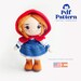 Crochet Doll Amigurumi Pattern Red Riding Hood Girl, PDF Pattern ...