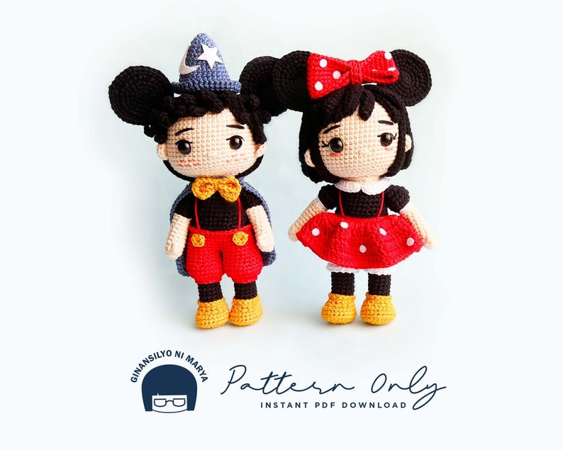 Crochet Doll Amigurumi Pattern Mimi and Mikey PDF Pattern - Etsy