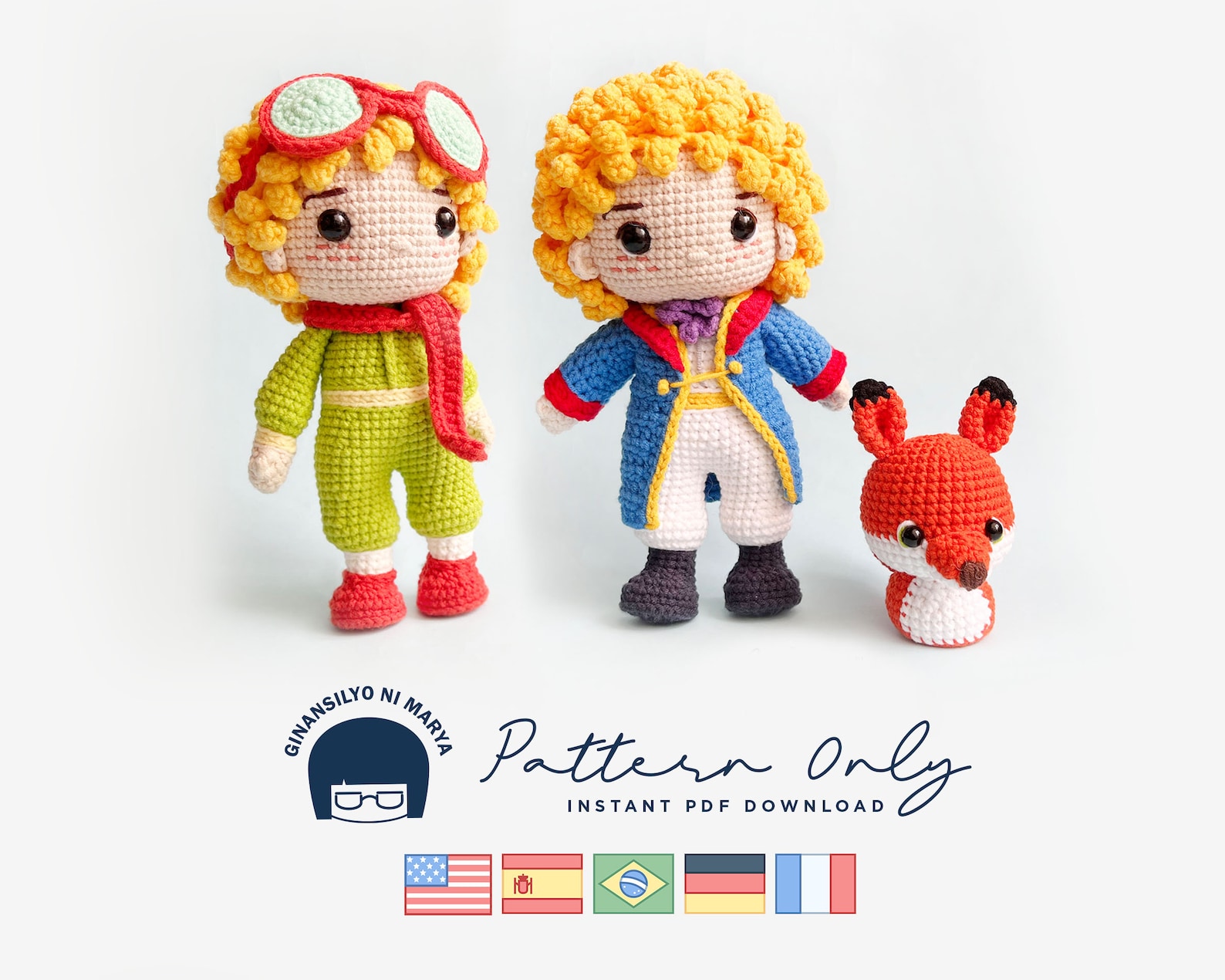 Crochet Doll Amigurumi Pattern Prince/ PDF Pattern - Etsy