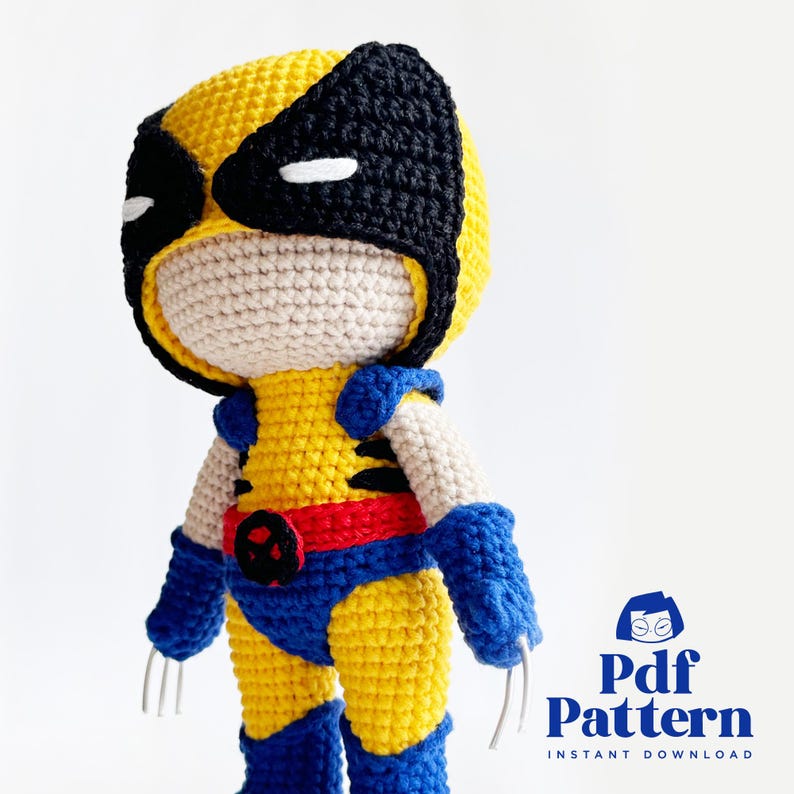 Crochet Doll Amigurumi Pattern Wolverine, PDF Pattern, English - Etsy