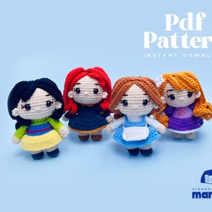 Crochet Doll Amigurumi Pattern Fairytale Princess 2 PDF - Etsy