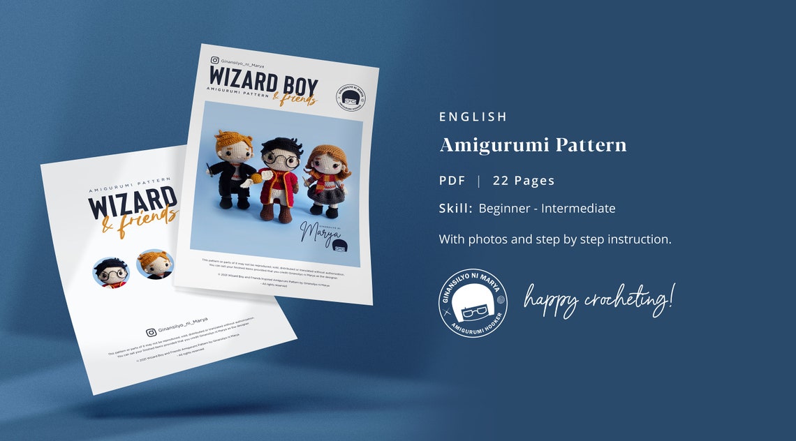 Crochet Doll Amigurumi Pattern Witch and Wizard Friends - Etsy