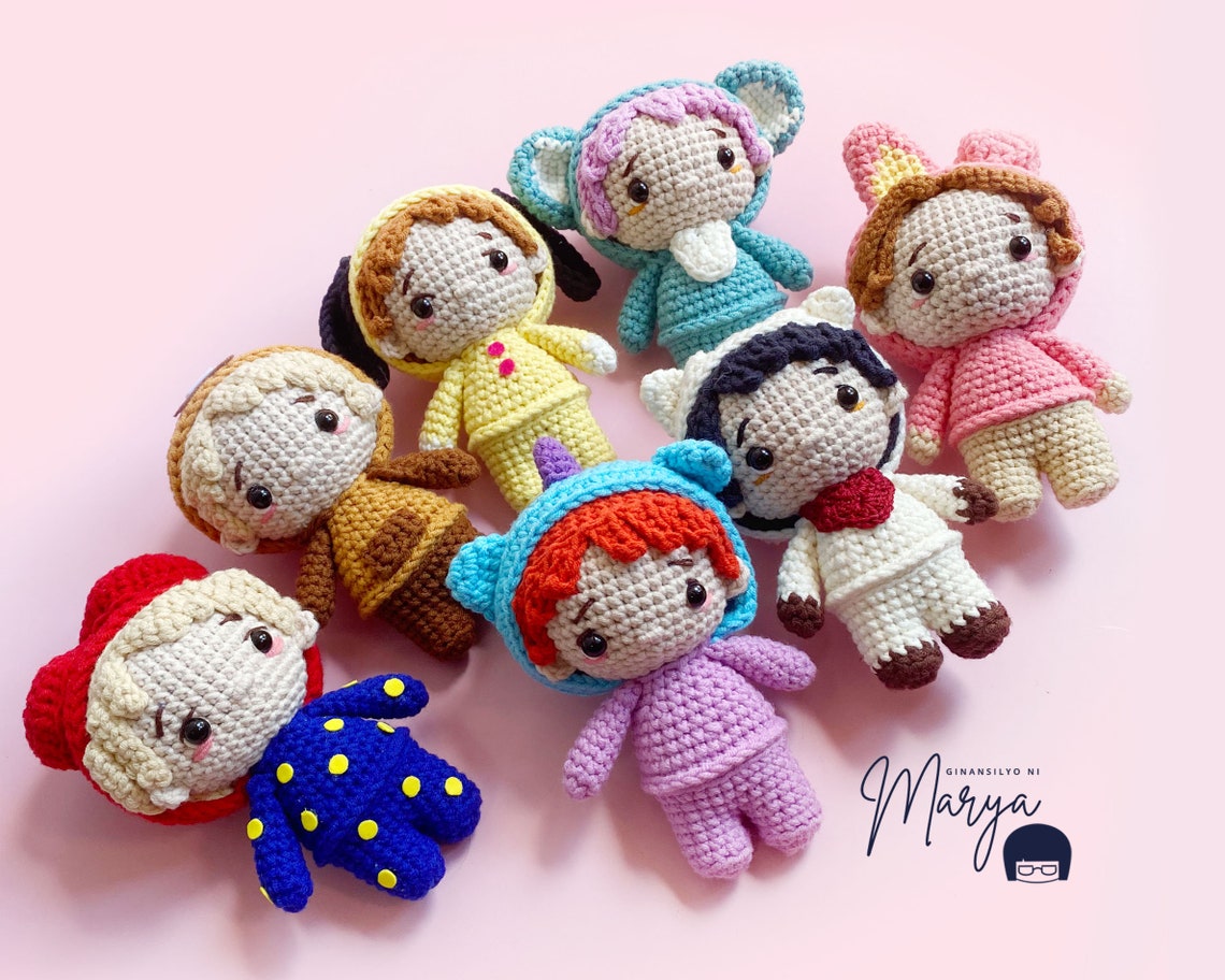 Crochet Doll Amigurumi Pattern K-pop Friends, PDF Pattern, English - Etsy