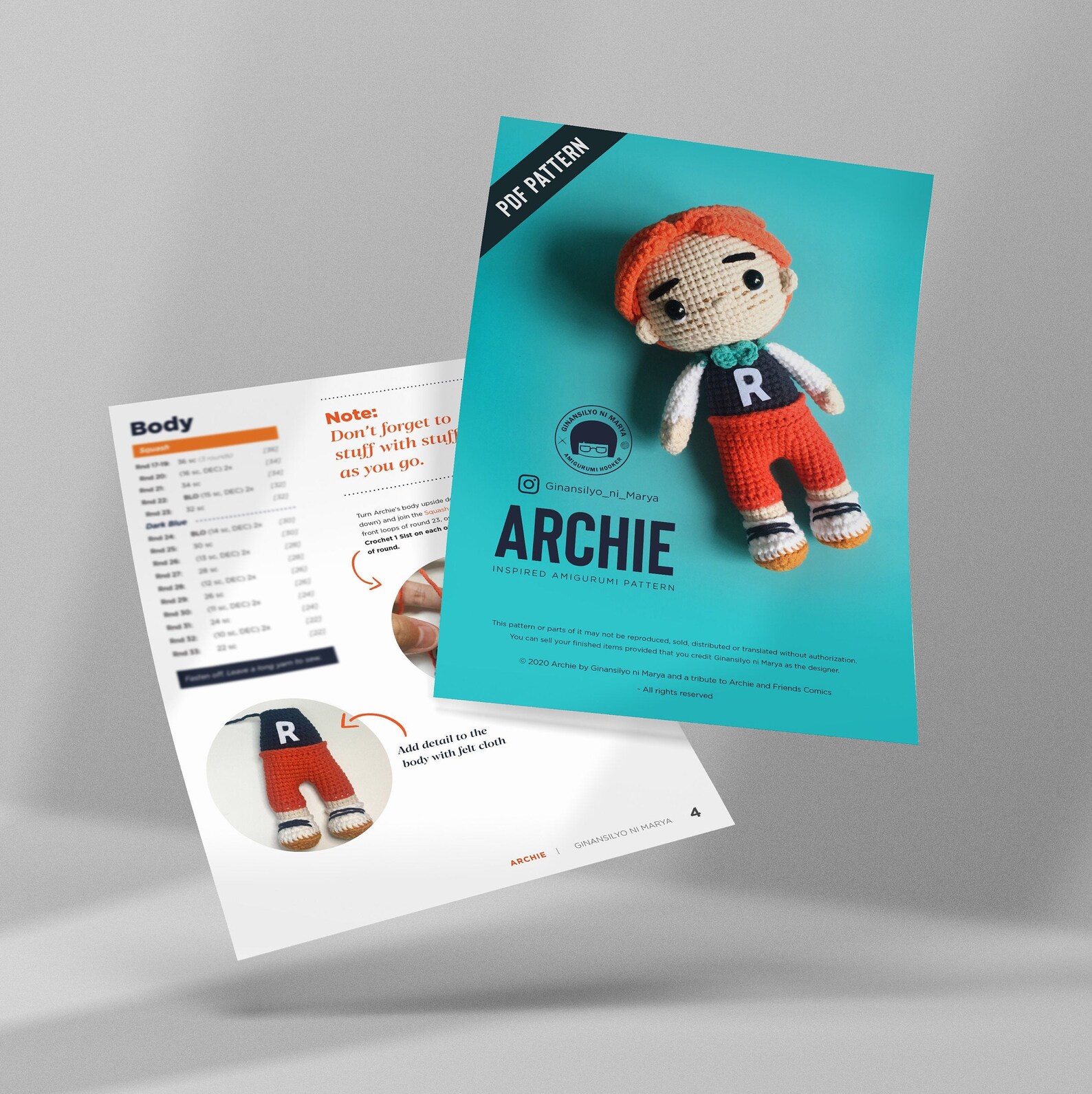 Archie and Friends Amigurumi Pattern, Pdf Pattern, English - Etsy