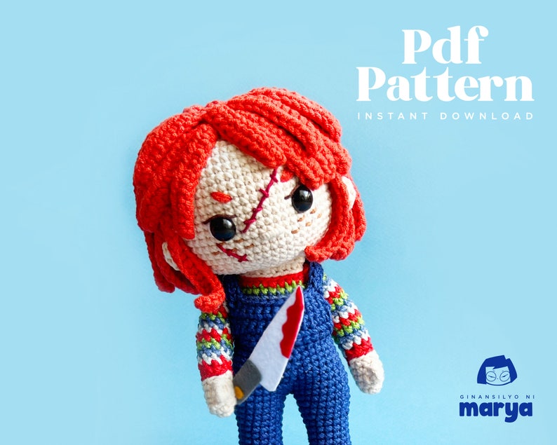 Crochet Doll Amigurumi Pattern Chucky PDF Pattern English - Etsy