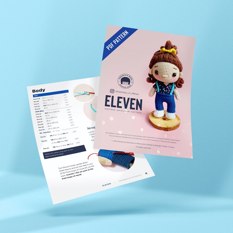 Crochet Doll Amigurumi Pattern Eleven / PDF Pattern | Etsy