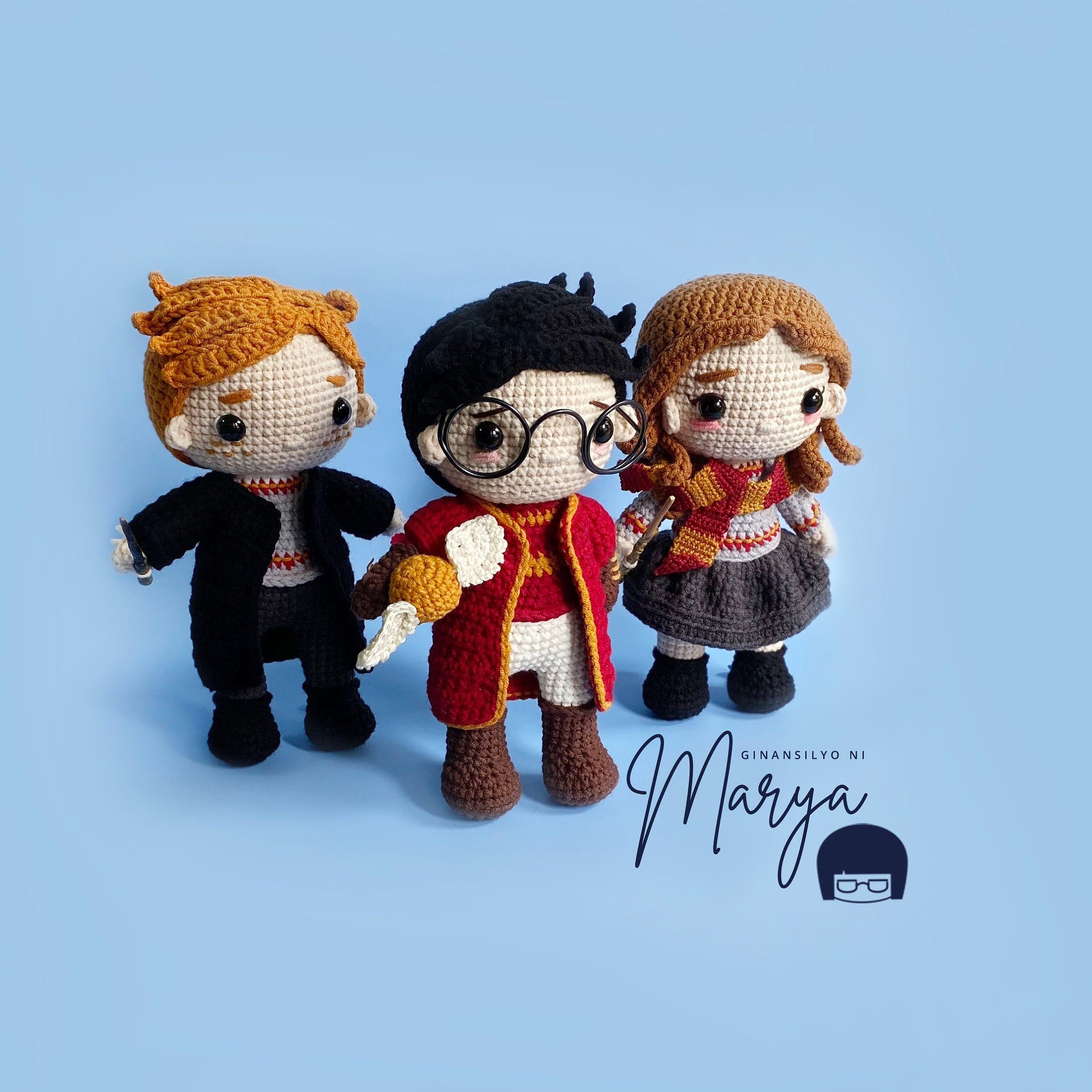 Crochet Doll Amigurumi Pattern Witch and Wizard Friends - Etsy