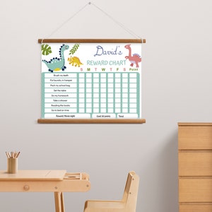 Dino Reward Chart, Dinosaur Behavior Chart, Reward Chart for Toddler or ...