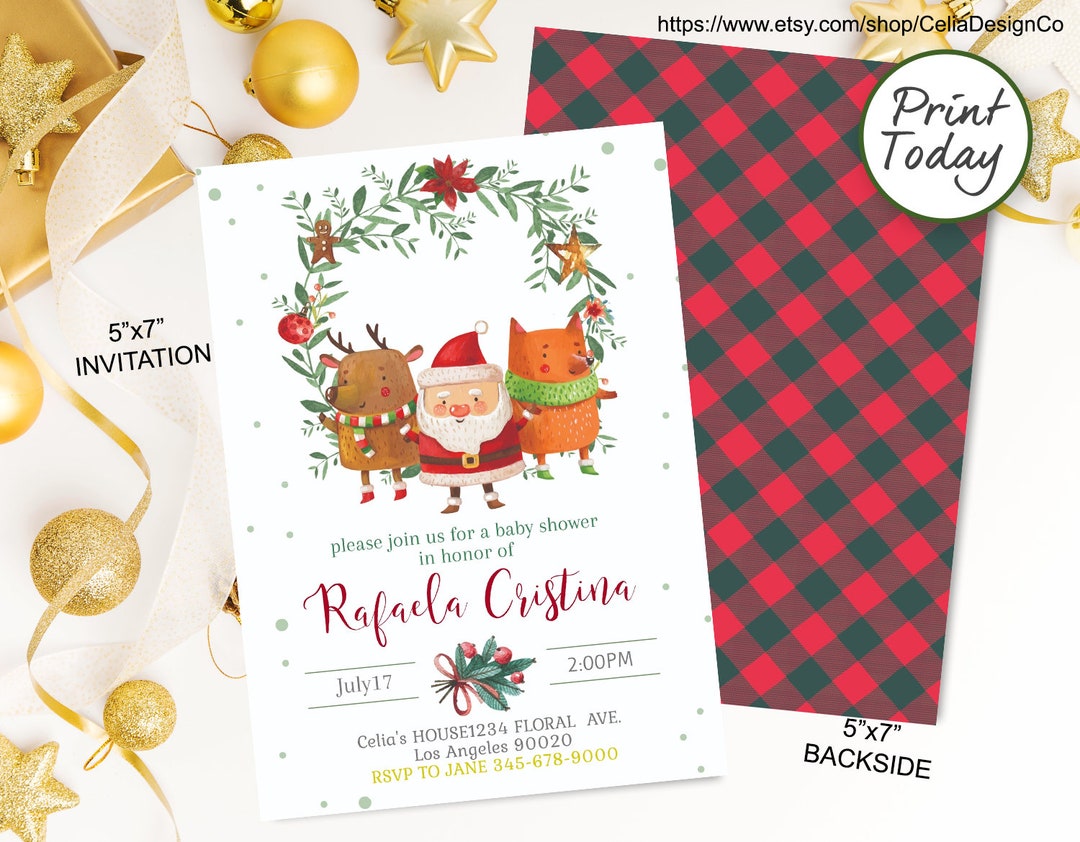 Editable Template - Christmas Party Invitation, Kids Party, X-mas Party ...