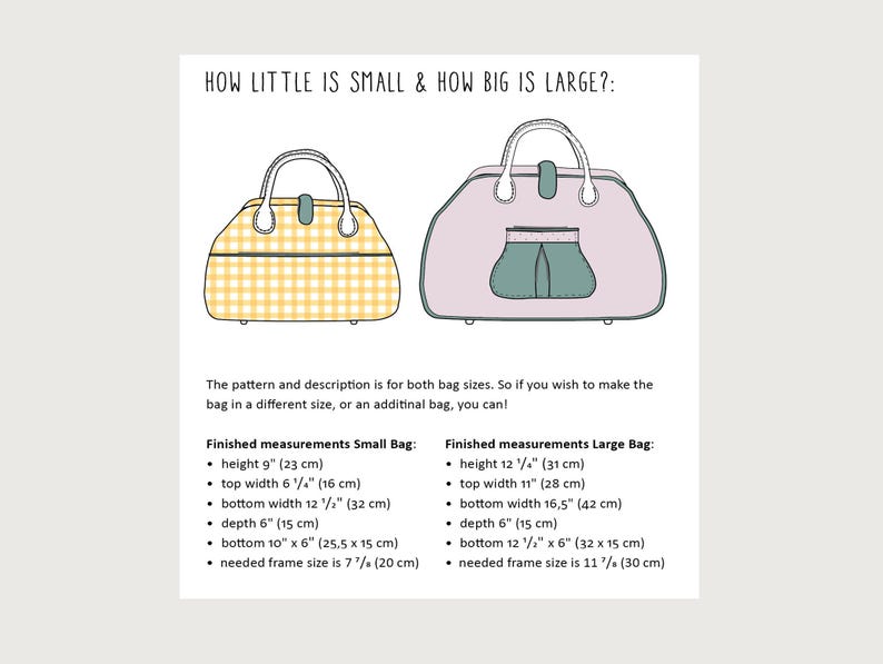 Carpet Bag Pattern L PDF Sewing Pattern L Includes Two Sizes L Instant ...