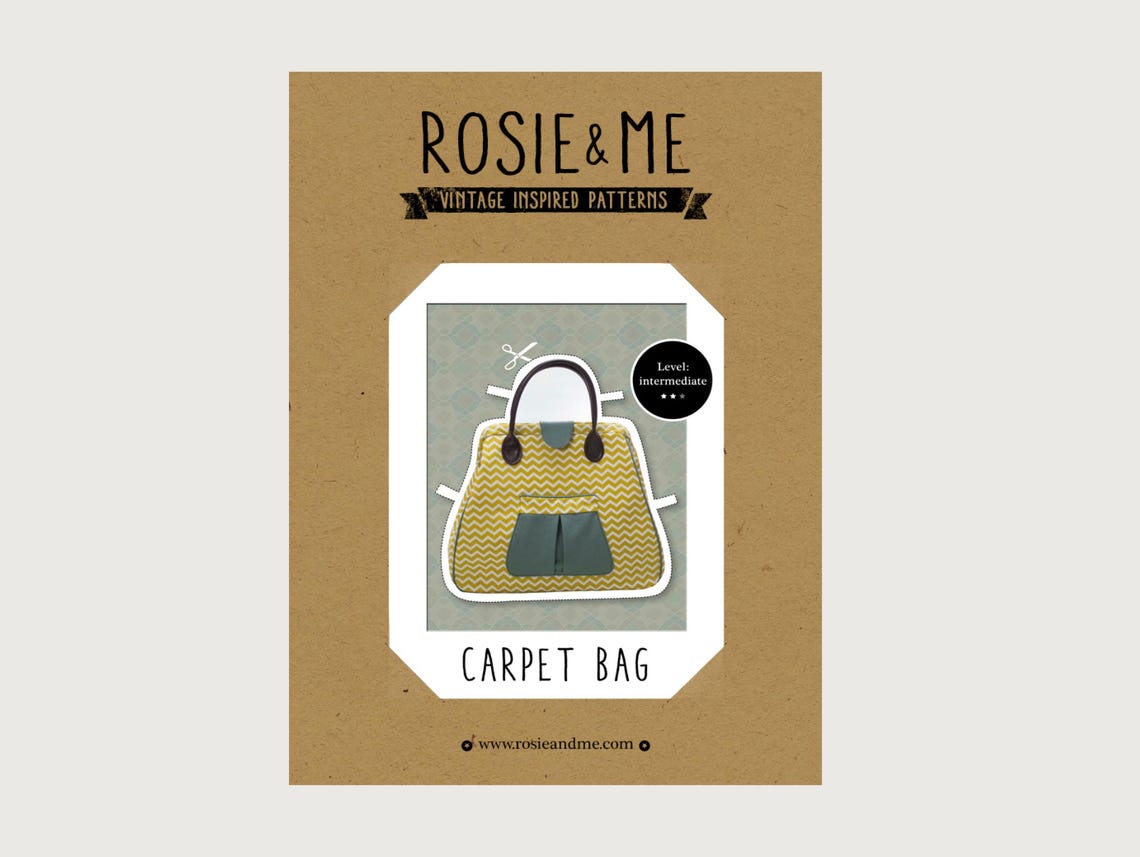 Carpet Bag Pattern L PDF Sewing Pattern L Includes Two Sizes L Instant ...