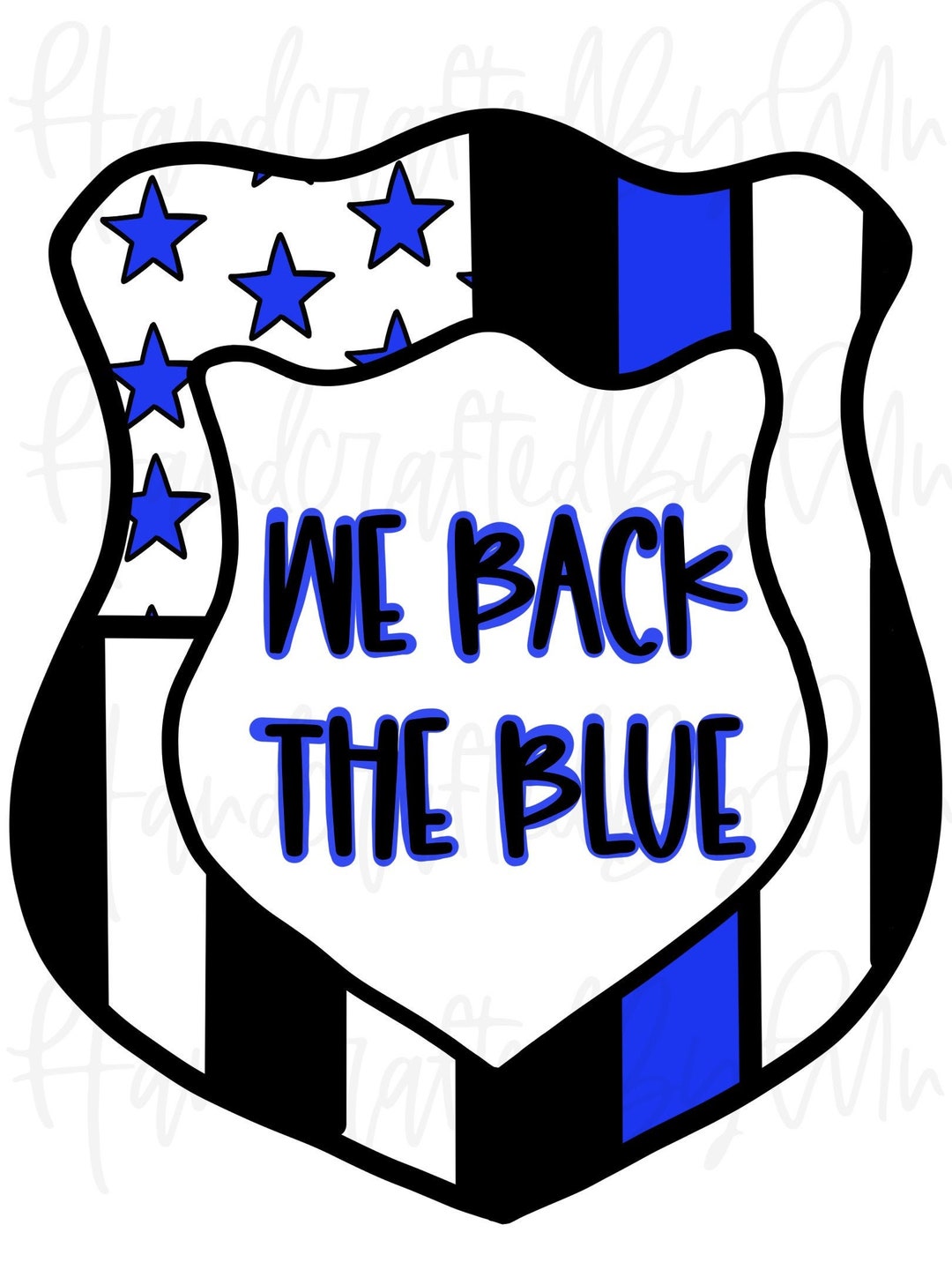 Police Door Hanger Template. Police Badge. Back the Blue. - Etsy