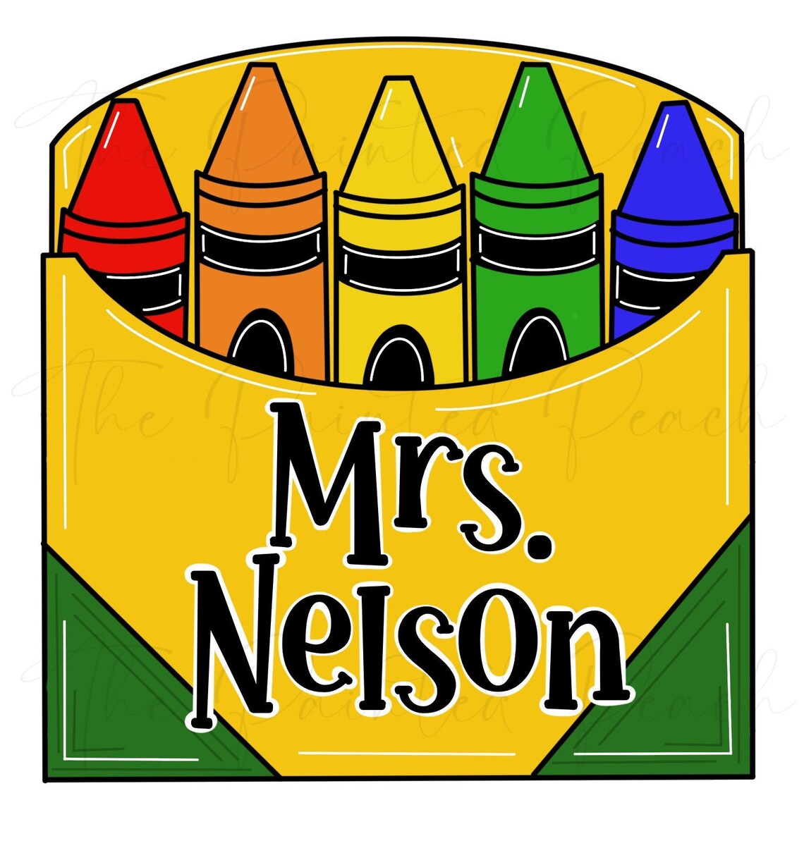 Teacher Crayon Door Hanger Template. - Etsy