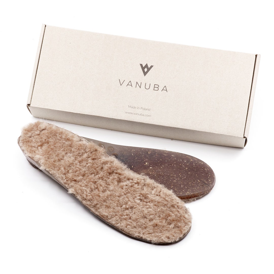 100% Sheep Wool Insoles With TP Gel, Luxury Sheepskin Shoe and Slippers ...