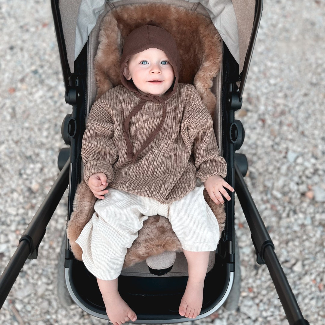 Baby Universal 100% Sheepskin Pram Buggy Liner, Stroller Liner Beige ...