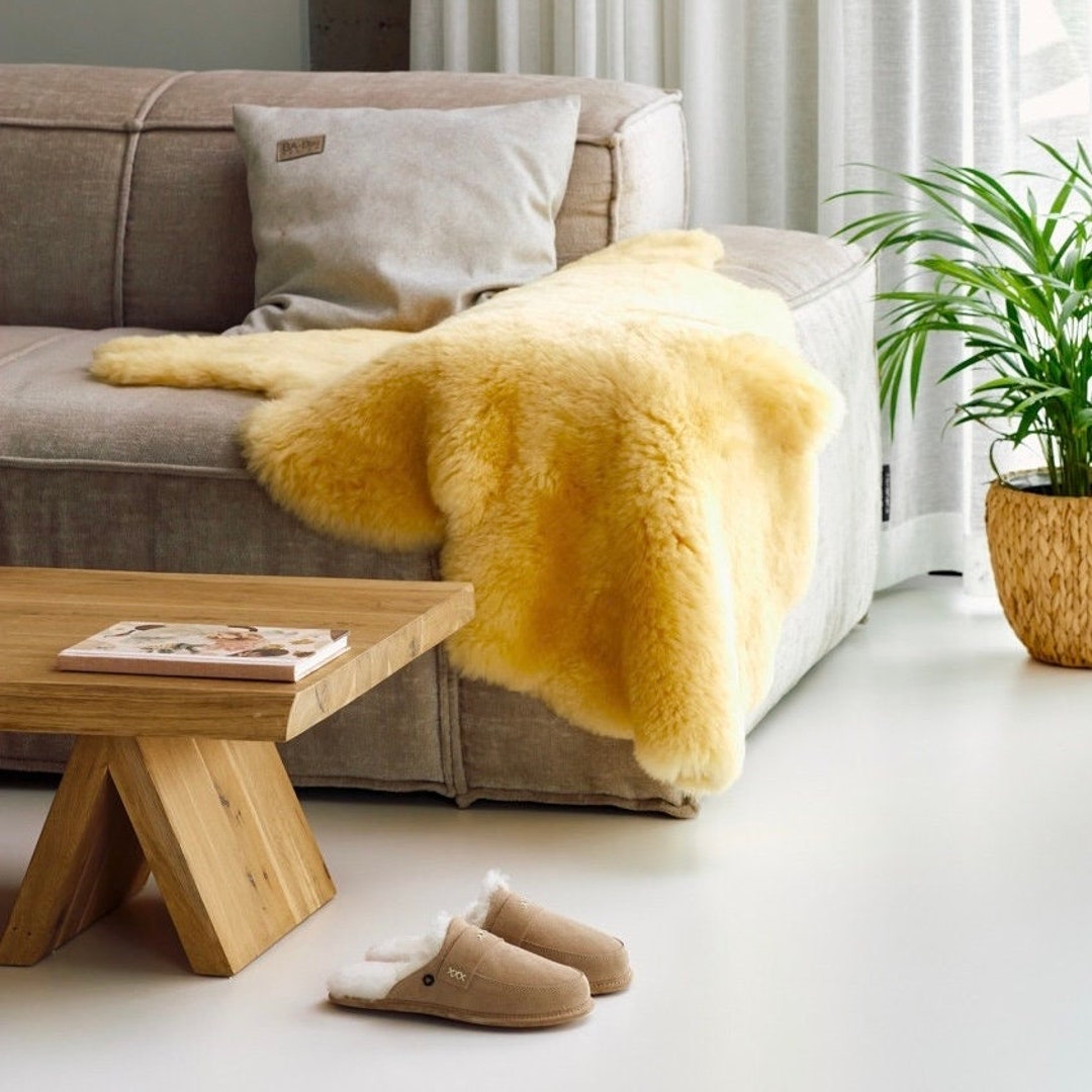 Luxury Medical Double Sheepskin Rug 180-200cm, Baby Relugan, Natural ...