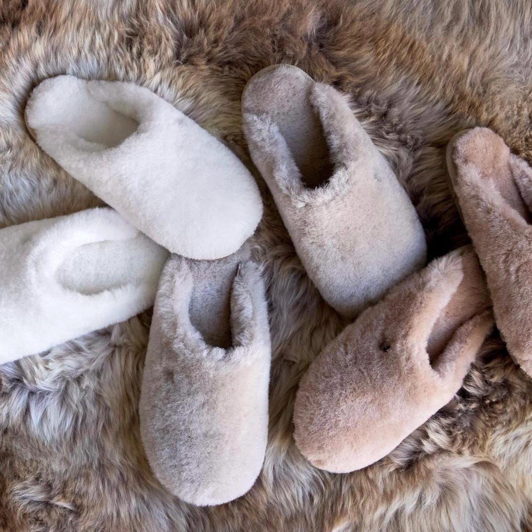 Handmade Sheepskin Mule Slippers MADISON: Women's Warm Wool Lined Shoes ...