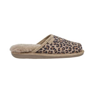 Luxury Panther Print Sheepskin Slippers for Women 36-42, Women's ...