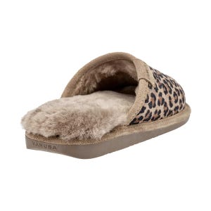 Luxury Panther Print Sheepskin Slippers for Women 36-42, Women's ...