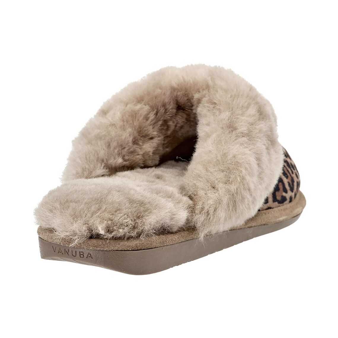 Panther Sheepskin Slippers, Women's Leather Flip-flops, Fluffy House ...