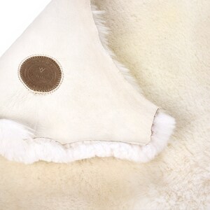 Natural Genuine 100% Bio Sheepskin Rug 100-110cm, Ecru/cream White ...