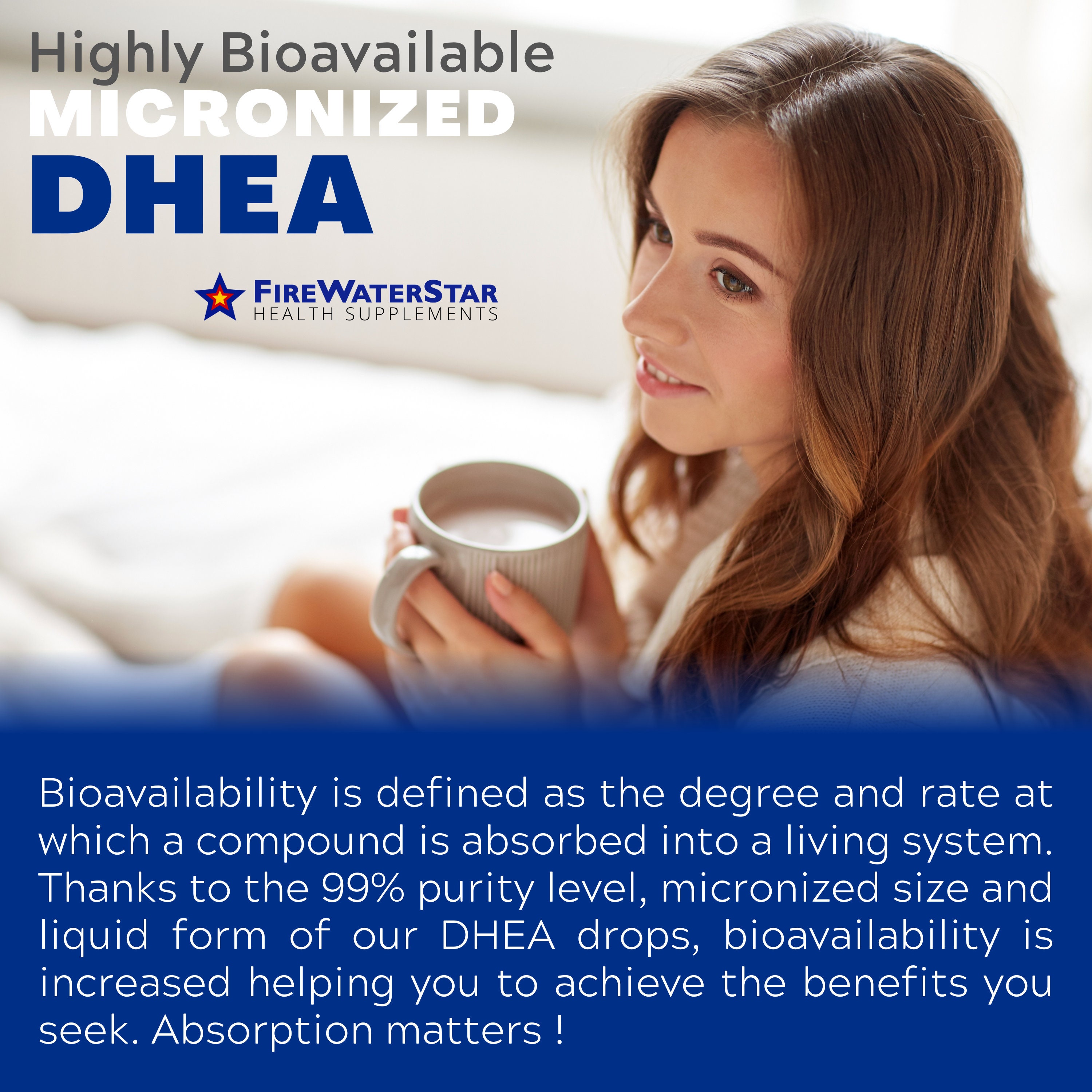 DHEA Liquid Drops Adjustable Dosing Micronized Supports Healthy Aging ...