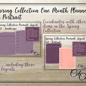 SPRING COLLECTION undated one month weekly/daily digital | Etsy