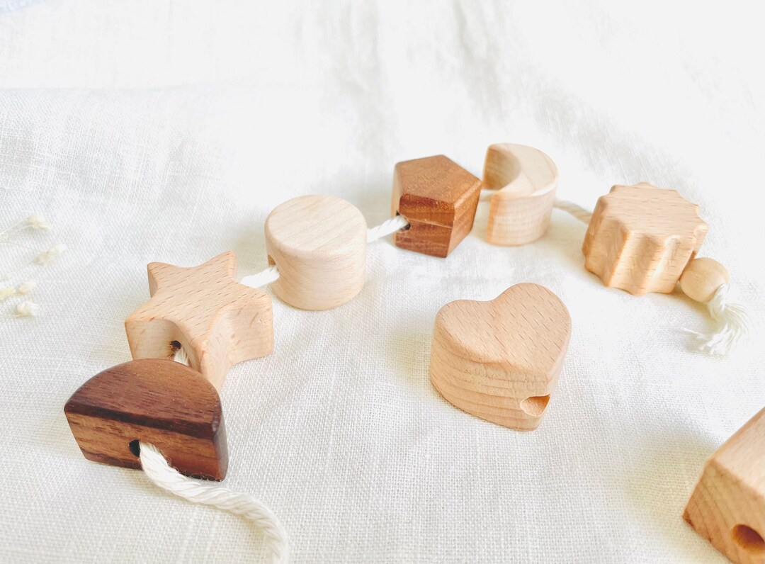 Wooden Threading Game Moon and Stars According to Montessori - Etsy