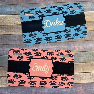 Customized Metal MINI License Plates for Your Furry Babies - PET Name 4 ...