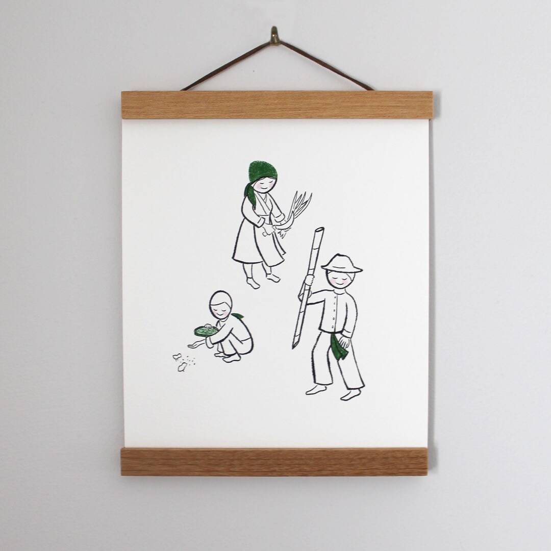 Farming Hmong Folk Print - Etsy