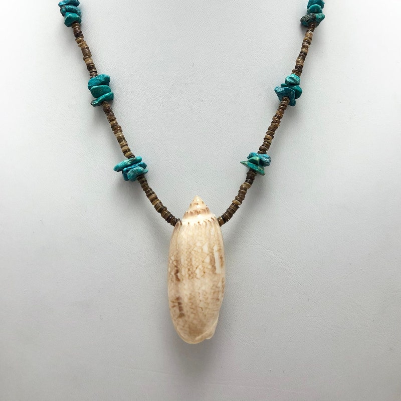 Olive Shell Pendant - Etsy