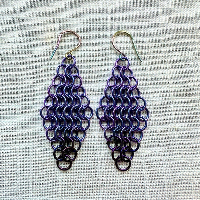 Chainmaille Earrings - Etsy