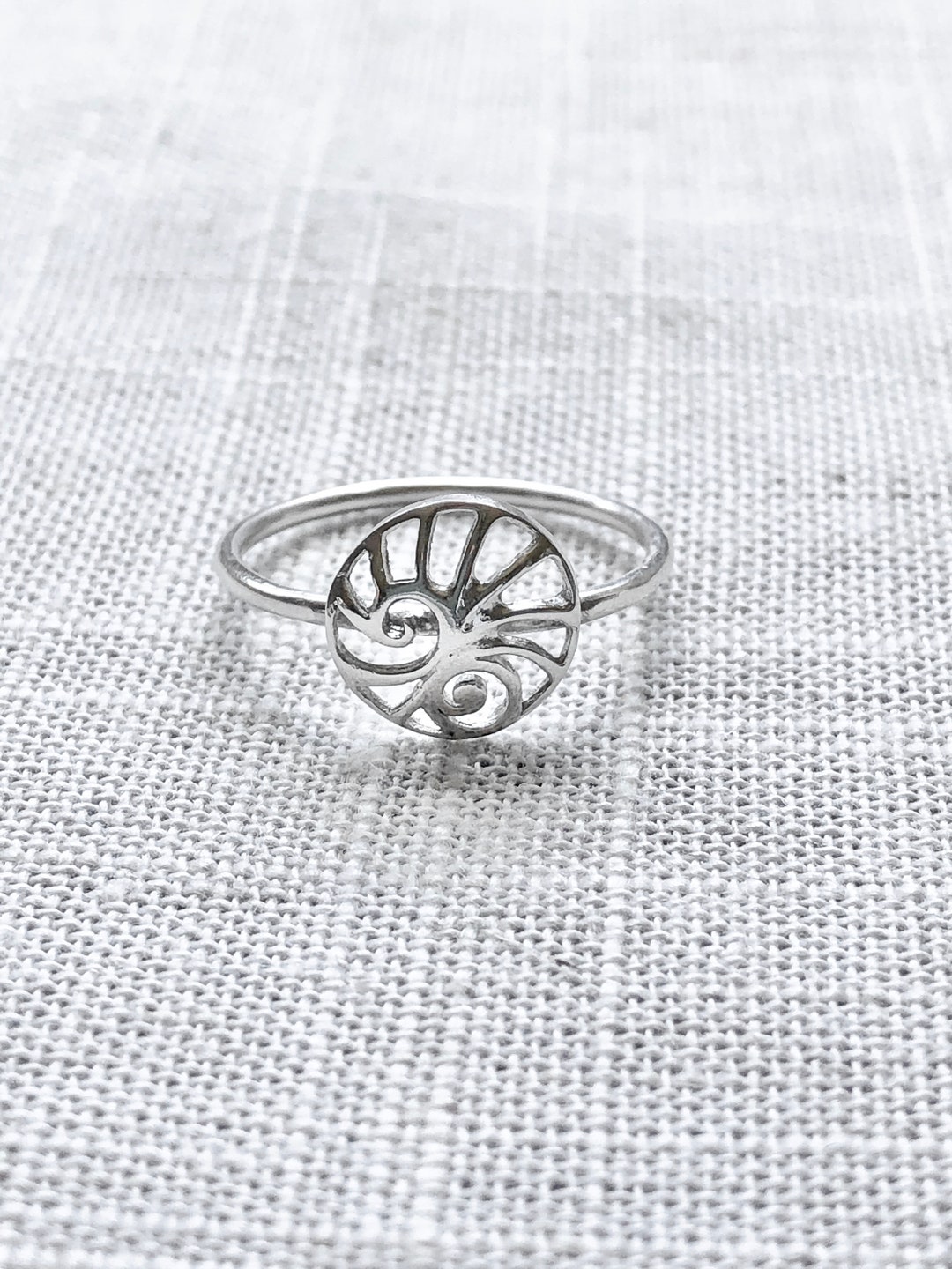 Sterling Silver Filigree Ring, Sterling Silver Wave Ring, Ocean Ring ...