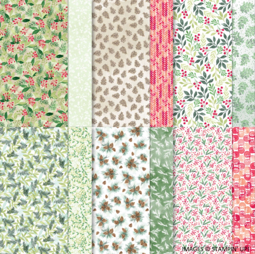 Stampin' Up! Painted Christmas Sampler Designer Series Paper 6" X 6 ...