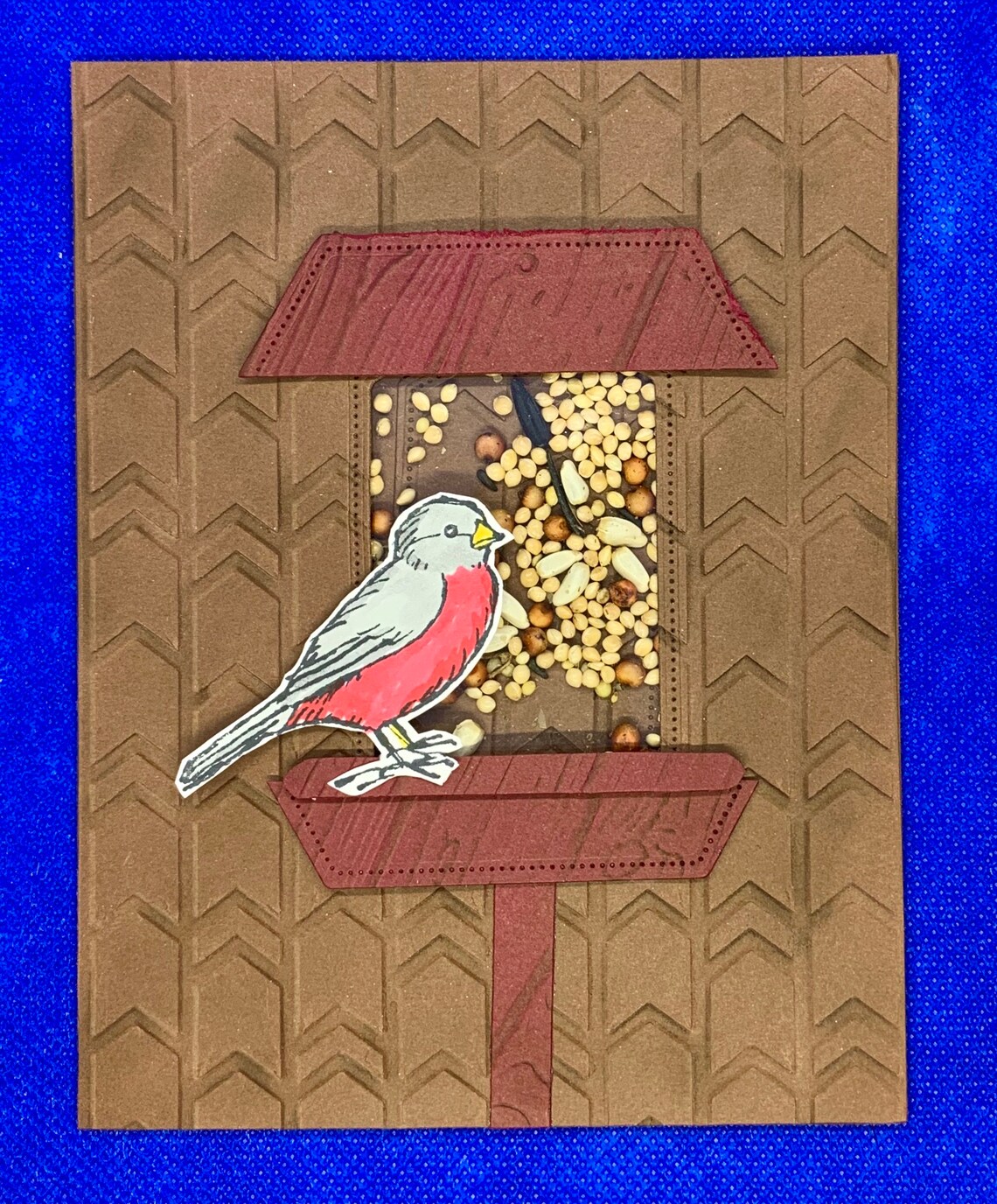 Brick and Blue Bird Seed Any Occasion Card | Etsy