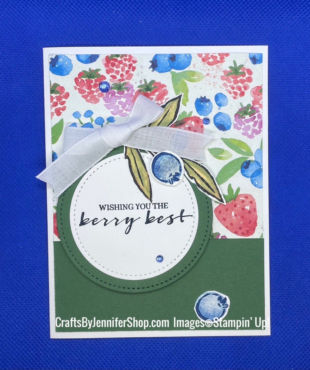 Wishing You the Berry Best Blueberry Thinking of You Card | Blank Card ...