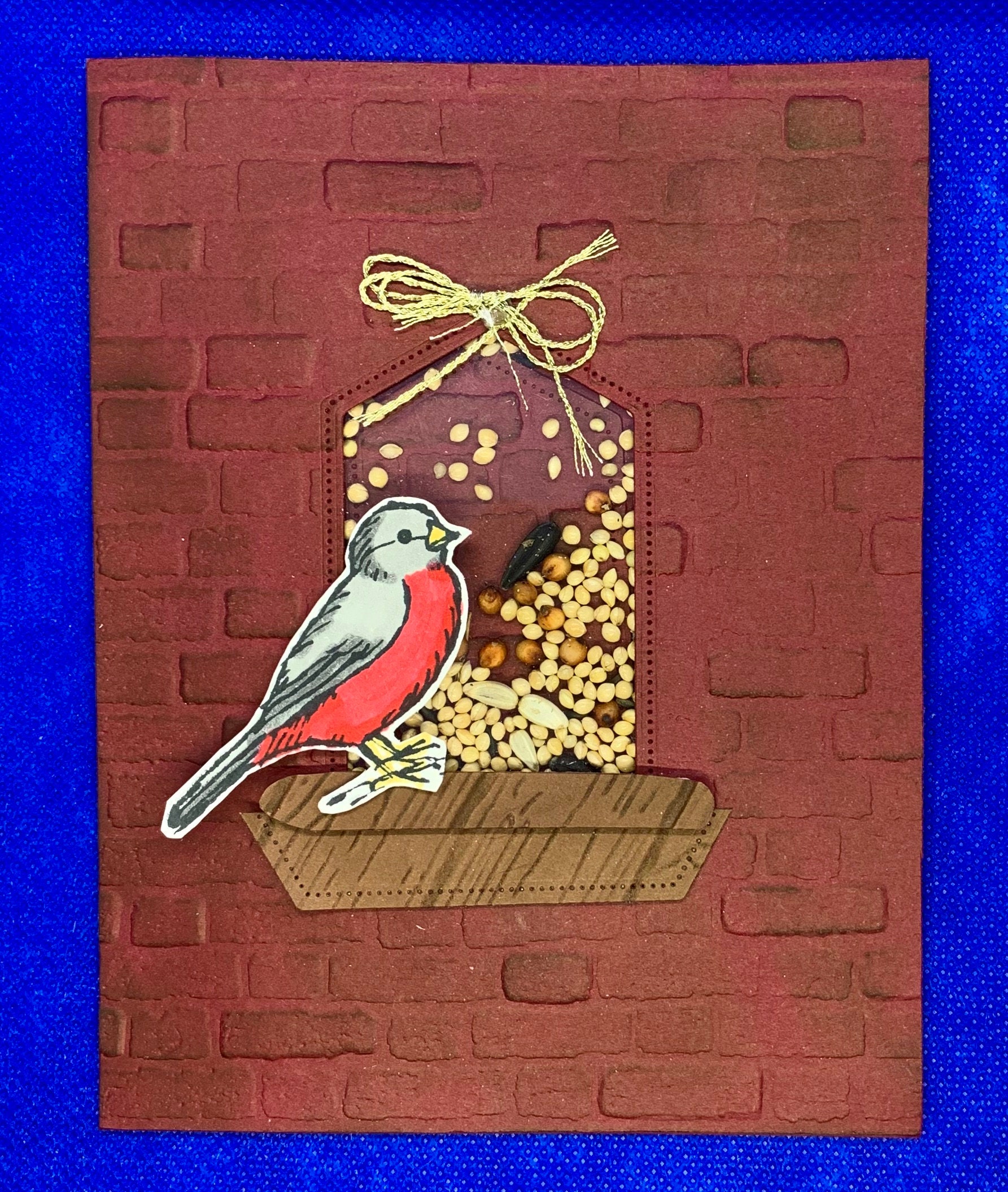 Brick and Blue Bird Seed Any Occasion Card - Etsy