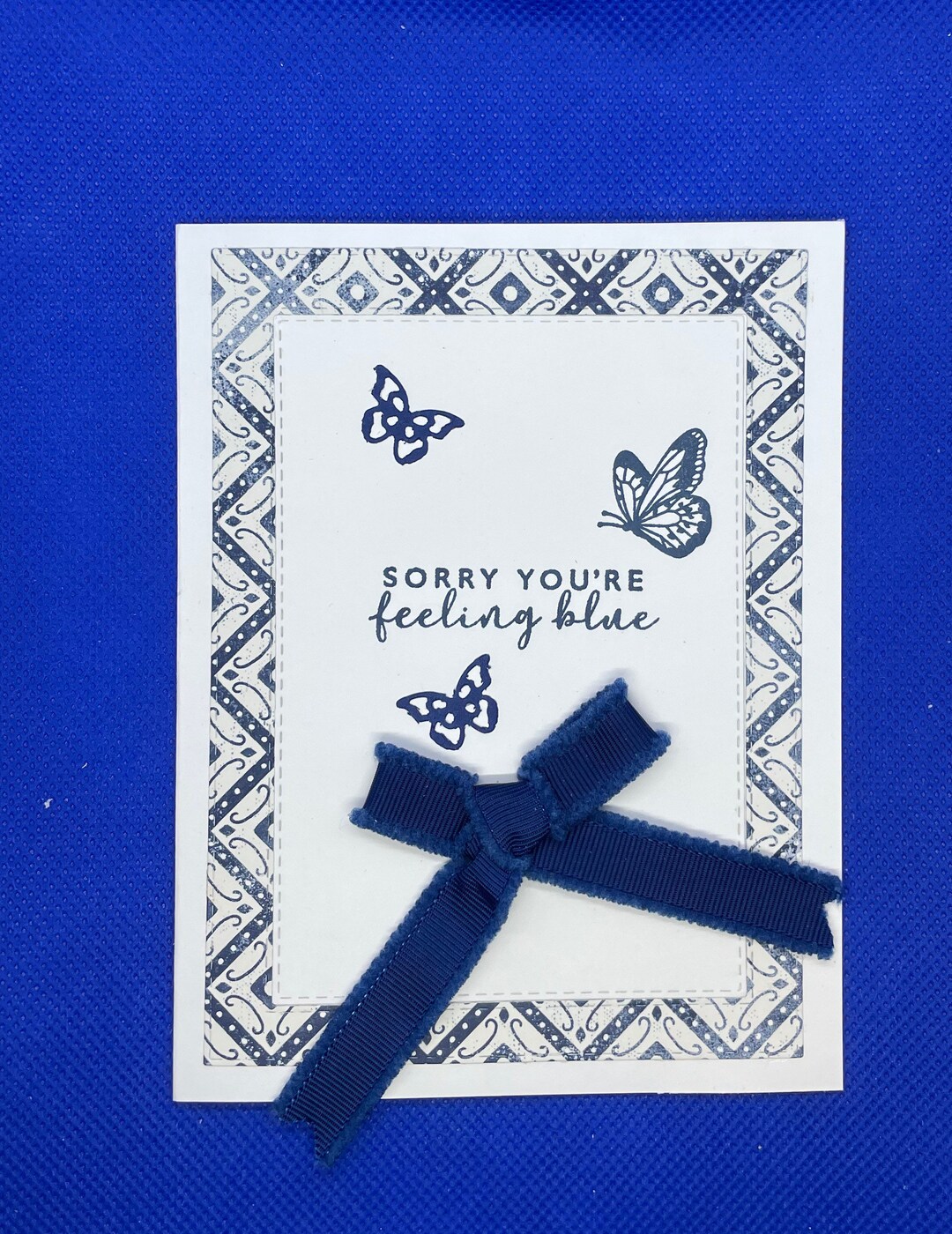 Sorry Youre Feeling Blue Thinking of You Friendship Card Blank Card - Etsy