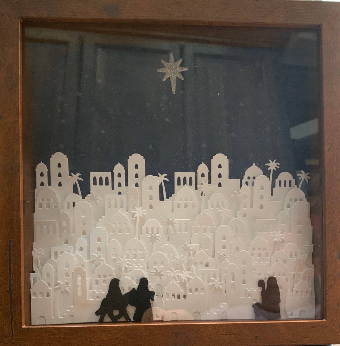 3D Night in Bethlehem Lighted Shadow Box - Etsy