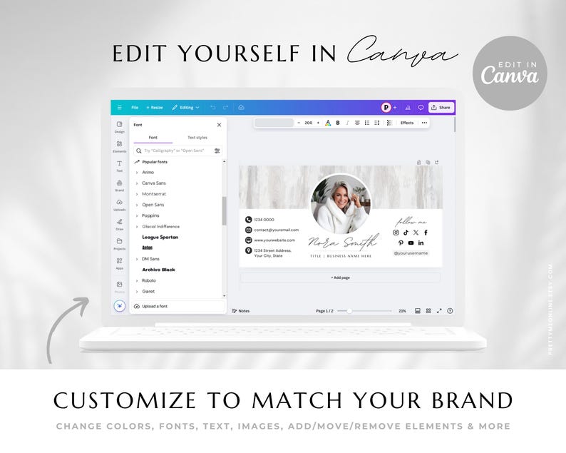 Email Signature Template Bundle for Canva | Business Email Signature ...