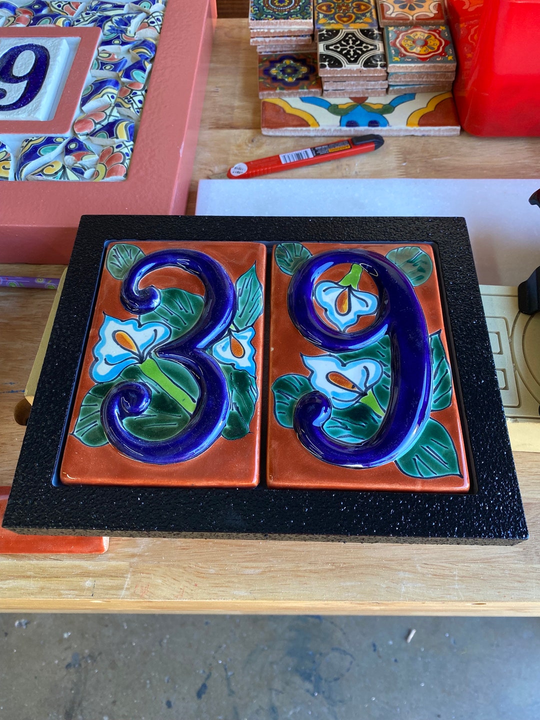 Talavera Tiles & Plaques, Mexican Tiles, spring Garden Lillies Style ...