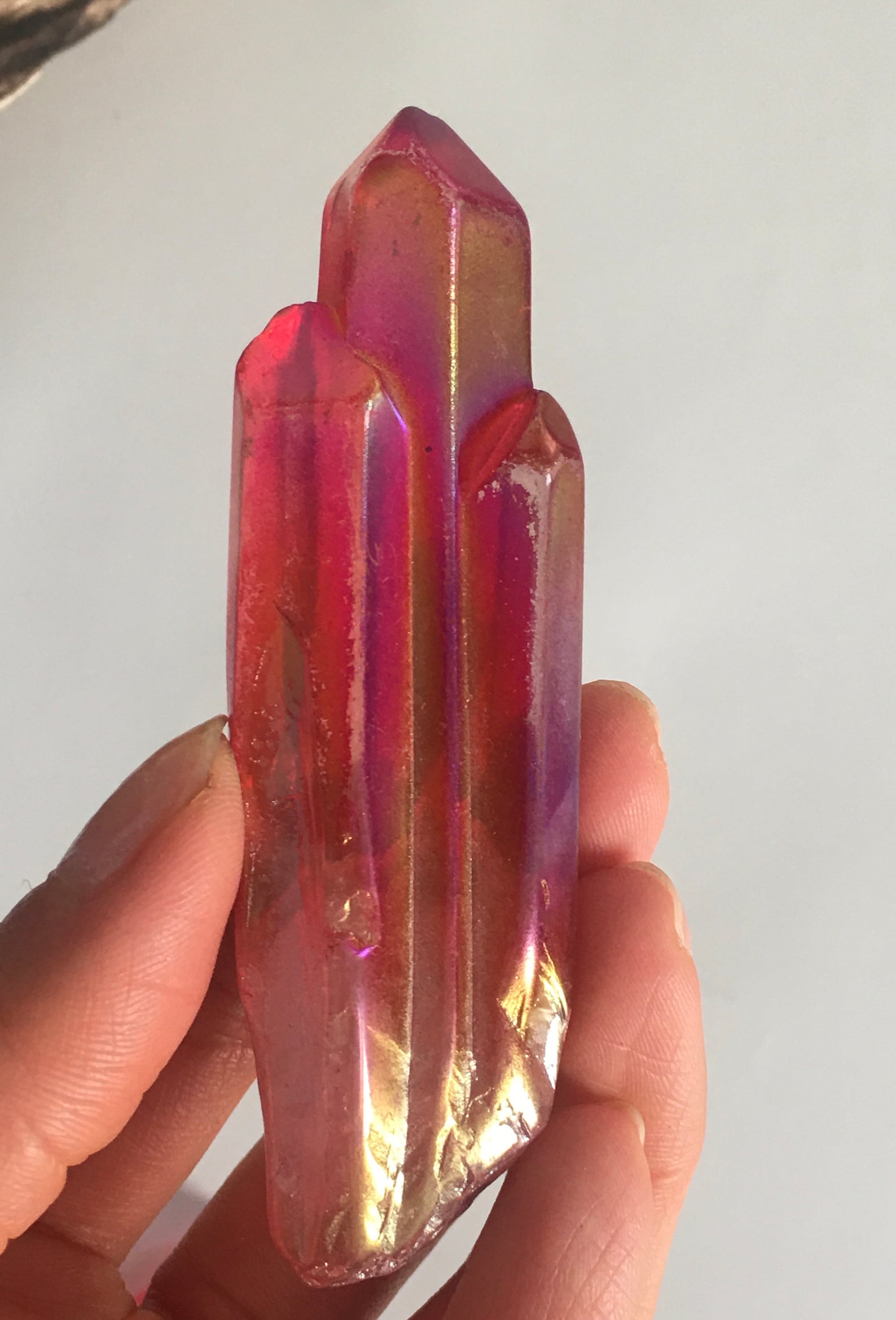 Red Aura Quartz Point Red Aura Quartz Flame Aura Quartz - Etsy New Zealand